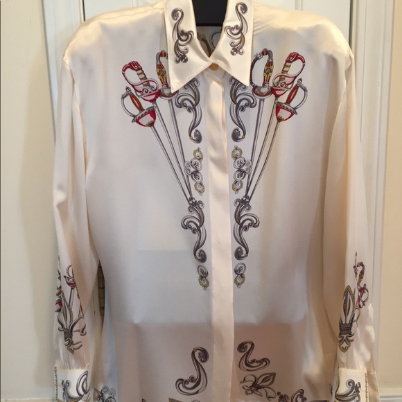 Escada | Tops | Escada Blouse Animal Print | Poshmark